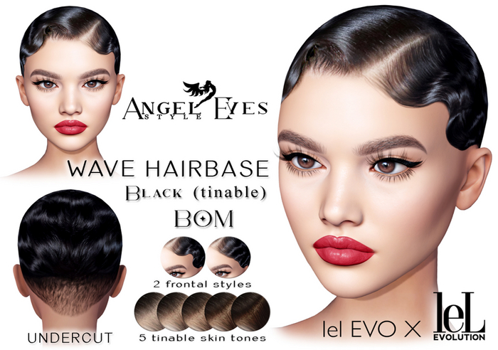 Second Life Marketplace - Angel Eyes - WAVE Undercut Hairbase Lelutka ...
