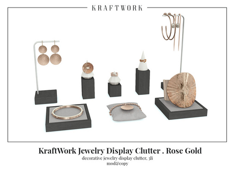 Second Life Marketplace - KraftWork Jewelry Display Clutter . Rose Gold ...