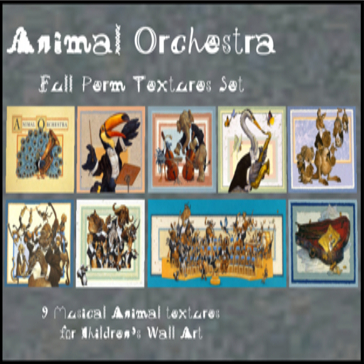 Second Life Marketplace - Animal Orchestra Full perm kids room texturesset