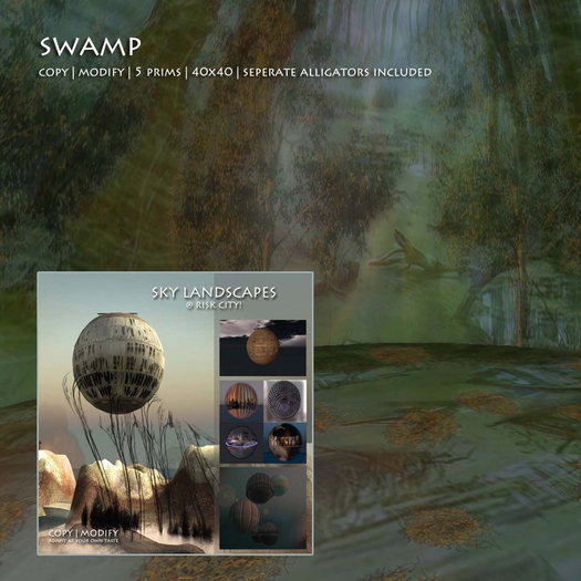 Second Life Marketplace - Sky_landscape SWAMP @ Risk!! (5 prims - 40X40)