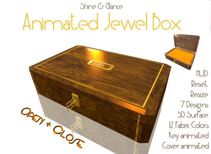 Second Life Marketplace - Shine & Glance - Animated Jewelry Box - SG Wood