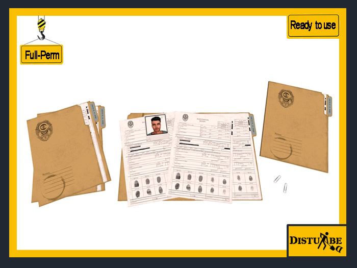 Second Life Marketplace - ::DisturbeD:: Police Case Files - FULL PERM MESH