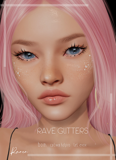 Second Life Marketplace - Rarer - Rave Glitter (Catwa HDPRO - BOM)