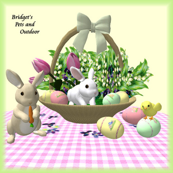Second Life Marketplace - Bridget's Easter Basket with animated Bunnies ...