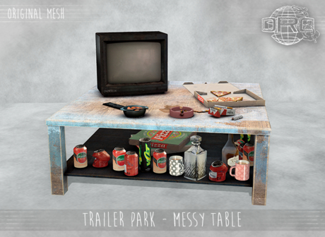 Second Life Marketplace - -DRD- Trailer Park - Messy Table