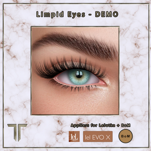 Second Life Marketplace - Tville - Limpid Eyes *DEMO* for Lelutka / BoM