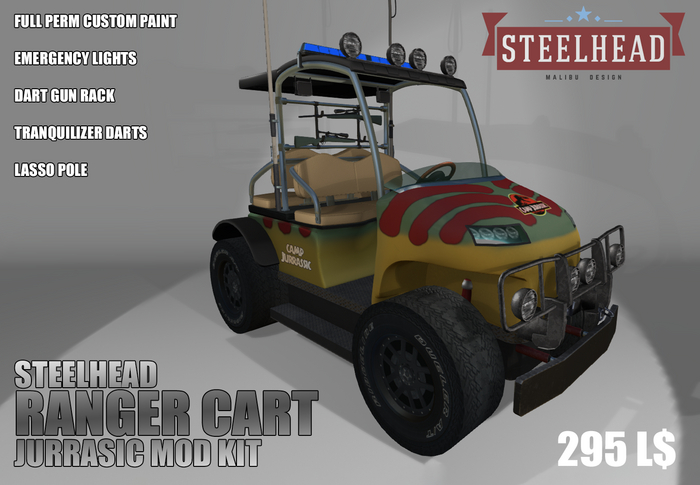 Second Life Marketplace - STEELHEAD RANGER CART MOD [JURASSIC]