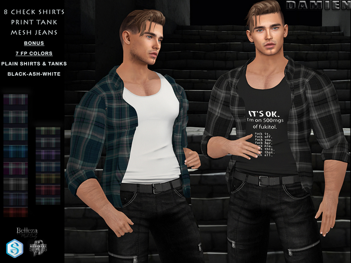 Second Life Marketplace - :::DEMO:::TS-Mens-Damien-Check