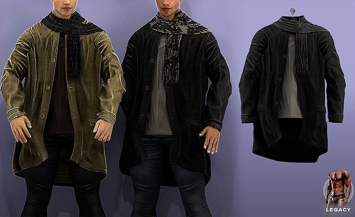 Second Life Marketplace - MAZA // Coat Dark Zent - BLACK