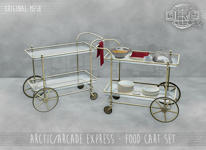 Second Life Marketplace - -DRD- AE - Train Car - Food Cart Set