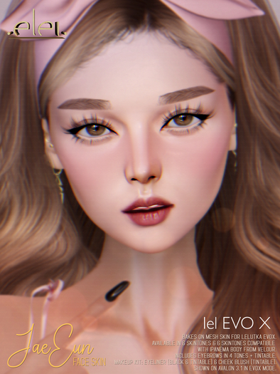 Second Life Marketplace - .E l e i. - Jae Eun (Face Skin) / Icy