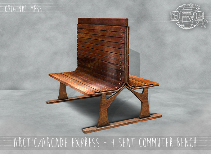Second Life Marketplace - -DRD- AE - Train Car - 4 Seat Commuter Bench