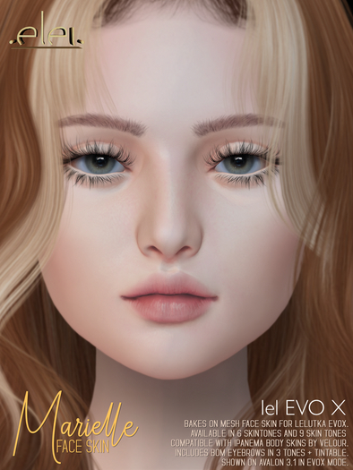Second Life Marketplace - .E l e i. - Marielle (Face Skin) / EVOX / Ibiza