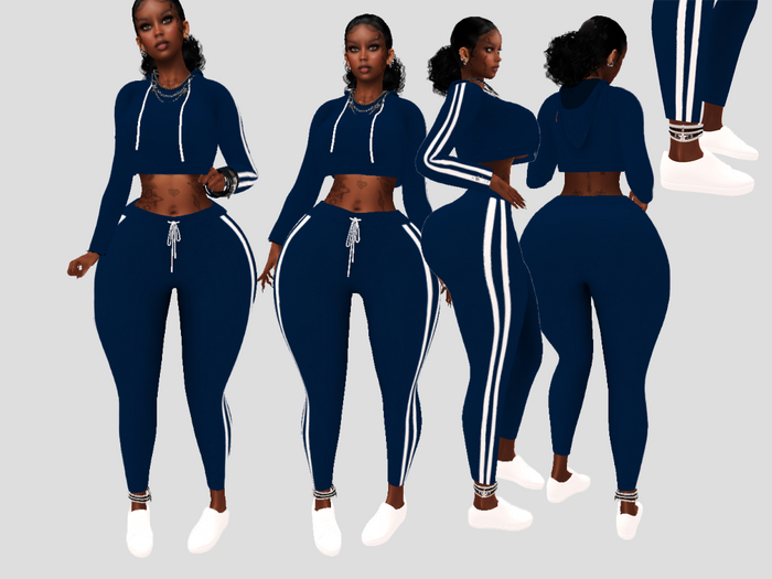 Second Life Marketplace - Suave Track Suit w/Sneakers Blue Kupra