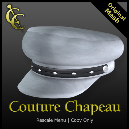 Second Life Marketplace - CC Tuscan Leather Cap {White} BOXED