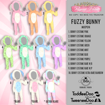 Second Life Marketplace - 5 *-* Royal Pain *-* Royal Fuzzy Bunny 2021 BLUE
