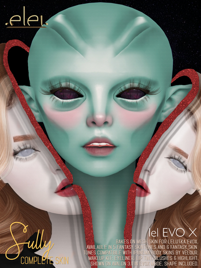 Second Life Marketplace - .E l e i. - Sully (Face Skin) / Devil