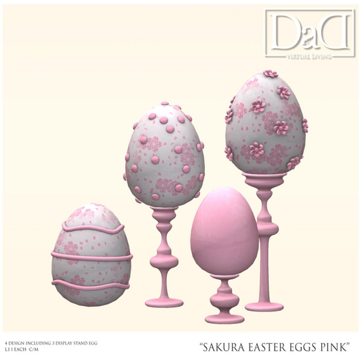 Second Life Marketplace - DaD - Sakura Easter Eggs - pink