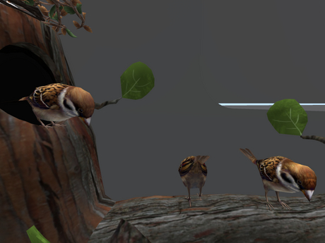 Second Life Marketplace - GD MESH GARDEN TRUNK BRANCH ANIMATED BIRDS