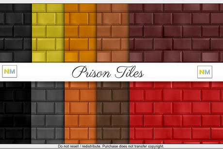 Second Life Marketplace - Prison Tiles Builders Kit 10 Seamless Textures NM