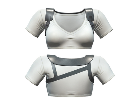 Second Life Marketplace - Full Perm Short Sleeve V Neck White Crop ...