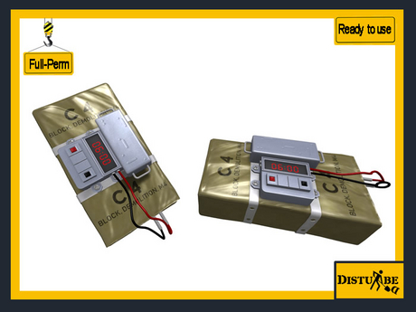Second Life Marketplace - ::DisturbeD:: C4 Bomb with Timer - FULL PERM MESH