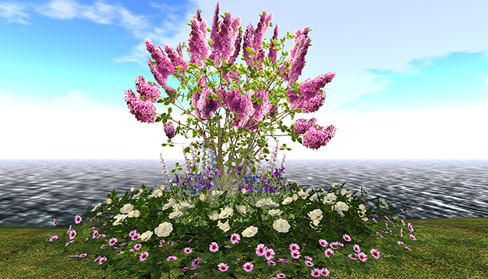 Second Life Marketplace - Jad Garden - Lilac flower border with roses