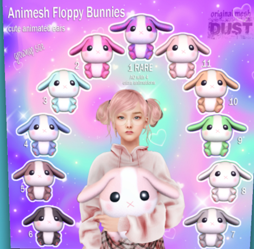 Second Life Marketplace - 5 DUST: Floppy Bunny - Brownie [animesh wearable]