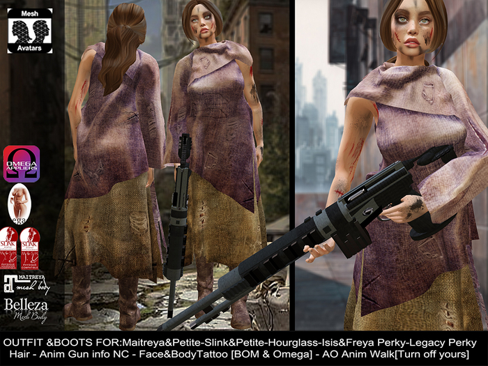 Second Life Marketplace - NF] - Female Dystopian Outfit - [Dystopian ...