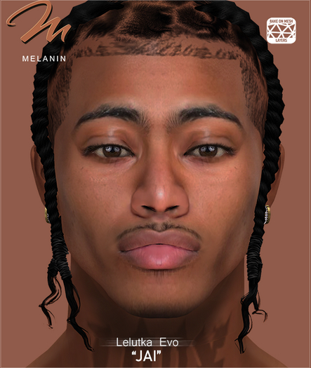 Second Life Marketplace - Melanin Jai "Dark Brown" Face Appliers (Unpack)