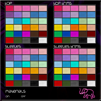 Second Life Marketplace - .PINK ELEPHANT. - Allie Top & Sleeves // COLORS