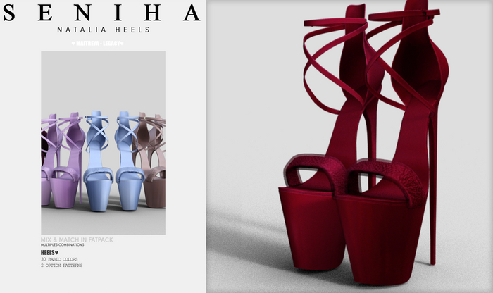 Second Life Marketplace - Seniha. Natalia Heels // Fatpack