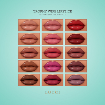 Second Life Marketplace - LUCCI. Trophy Wife Lipstick - [LelEvo/X][UNPACK]