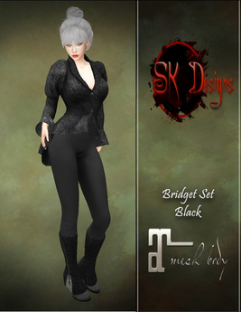 Second Life Marketplace - .::SKD::. Bridget Set BLACK {Victorian Style}