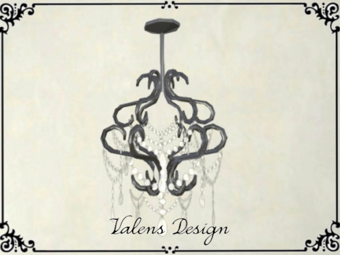 Second Life Marketplace - silver PAMPILLE CRYSTAL MESH CHANDELIER ...