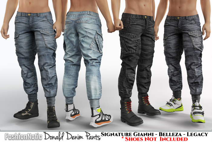 Second Life Marketplace - Donald Denim Pants Men's - Signature Gianni ...