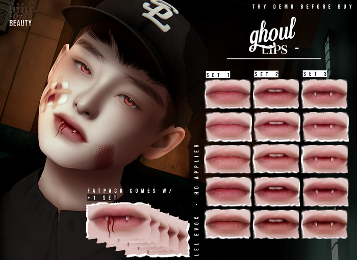 Second Life Marketplace - (ADD ME) ~Little Foxy B.~ Ghoul Lips Set 1 ...