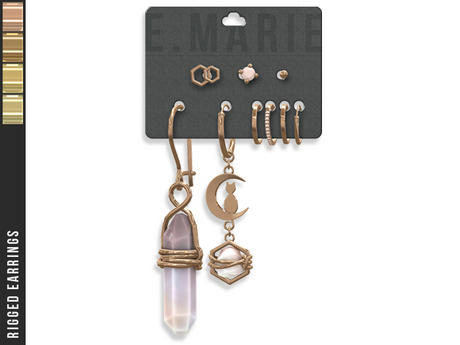 Second Life Marketplace - e.marie // Alina Earrings - Golds