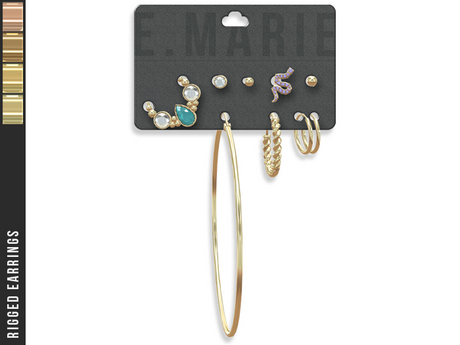 Second Life Marketplace - e.marie // Ayla Earrings - Golds