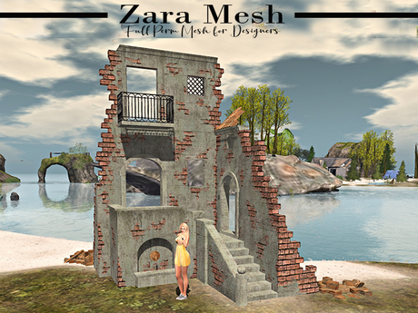 Second Life Marketplace - ZM - Landscape - Ruins Backdrop - FULL PERM MESH
