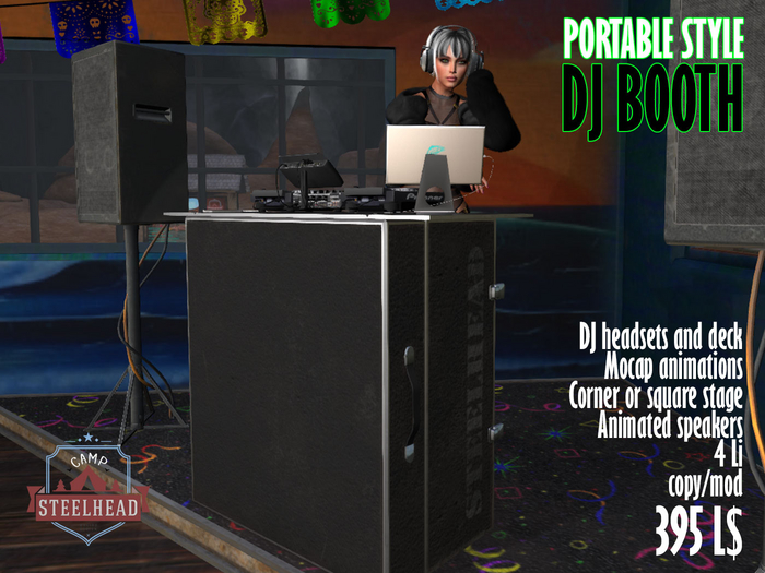 Second Life Marketplace - STEELHEAD PORTABLE DJ BOOTH