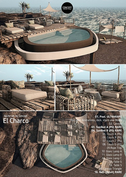 Second Life Marketplace - 01. Concept} El Charco. Pool. RARE