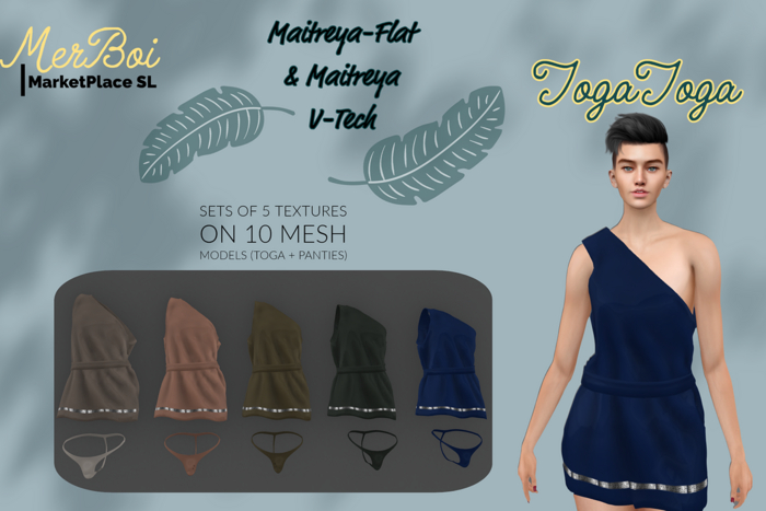 Second Life Marketplace - MerBoi TogaToga - Set of 6 for Maitreya V-Tech