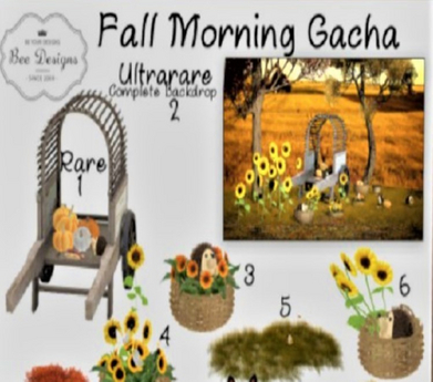 Second Life Marketplace - Bee Designs Fall Morning Gacha 2 ULTRARARE