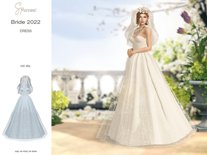 Second Life Marketplace - S&P Bride dress sky - Lara (+ Petite), Legacy ...