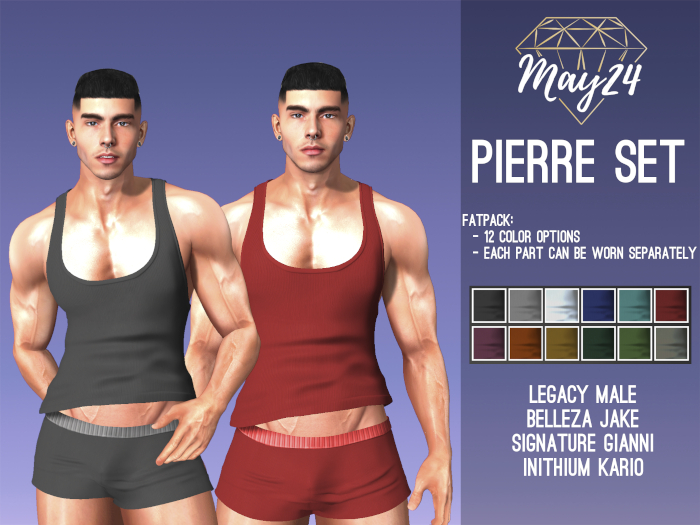 Second Life Marketplace - May24 - Pierre Set - Legacy Male, Belleza ...