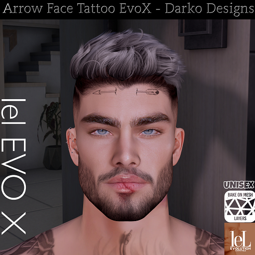 Second Life Marketplace - Arrow Face Tattoo EvoX - Darko Designs