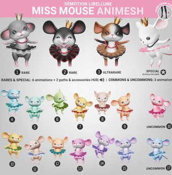 Second Life Marketplace - SEmotion Libellune Miss Mouse Animesh #2 RARE