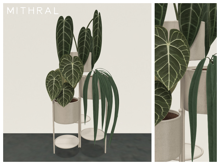 Second Life Marketplace - Mithral * Anthurium Floor Trio (White)