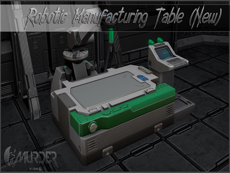 Second Life Marketplace - /MURDER\ Robotic Manufacturing Table